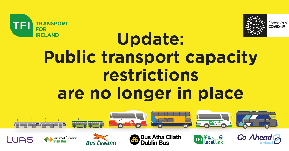 Public transport capacity restrictions no longer in place - TFI Local ...